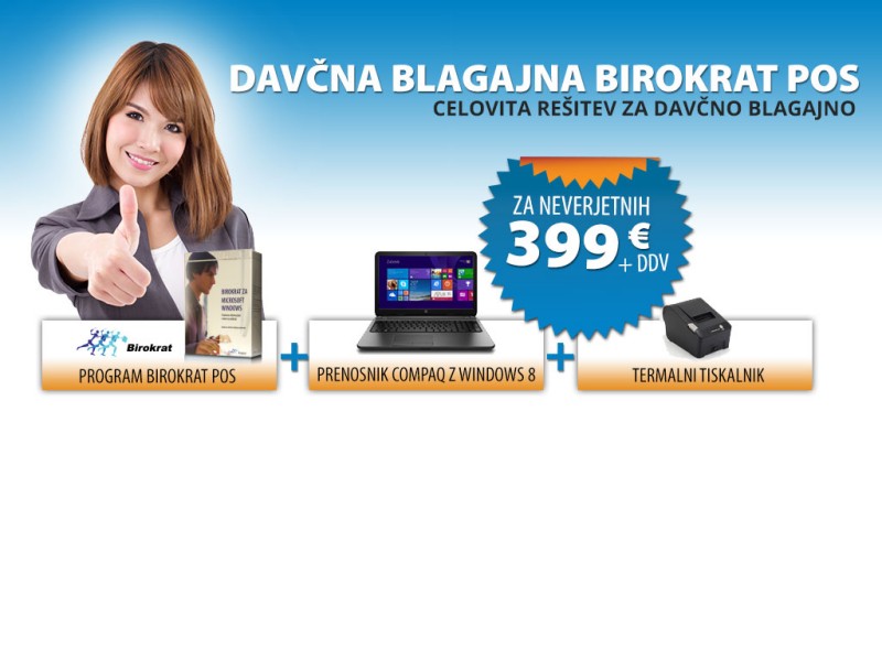 Davčna blagajna Birokrat POS za os Windows